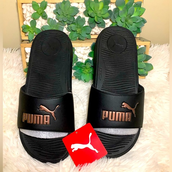 Puma | Shoes | Puma Logo Side Sandals Sz9 New | Poshmark